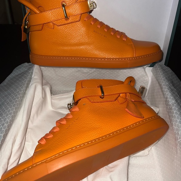 Buscemi | Shoes | Buscemi Mens Orange Sneakers New With Orig Box Rcpt ...